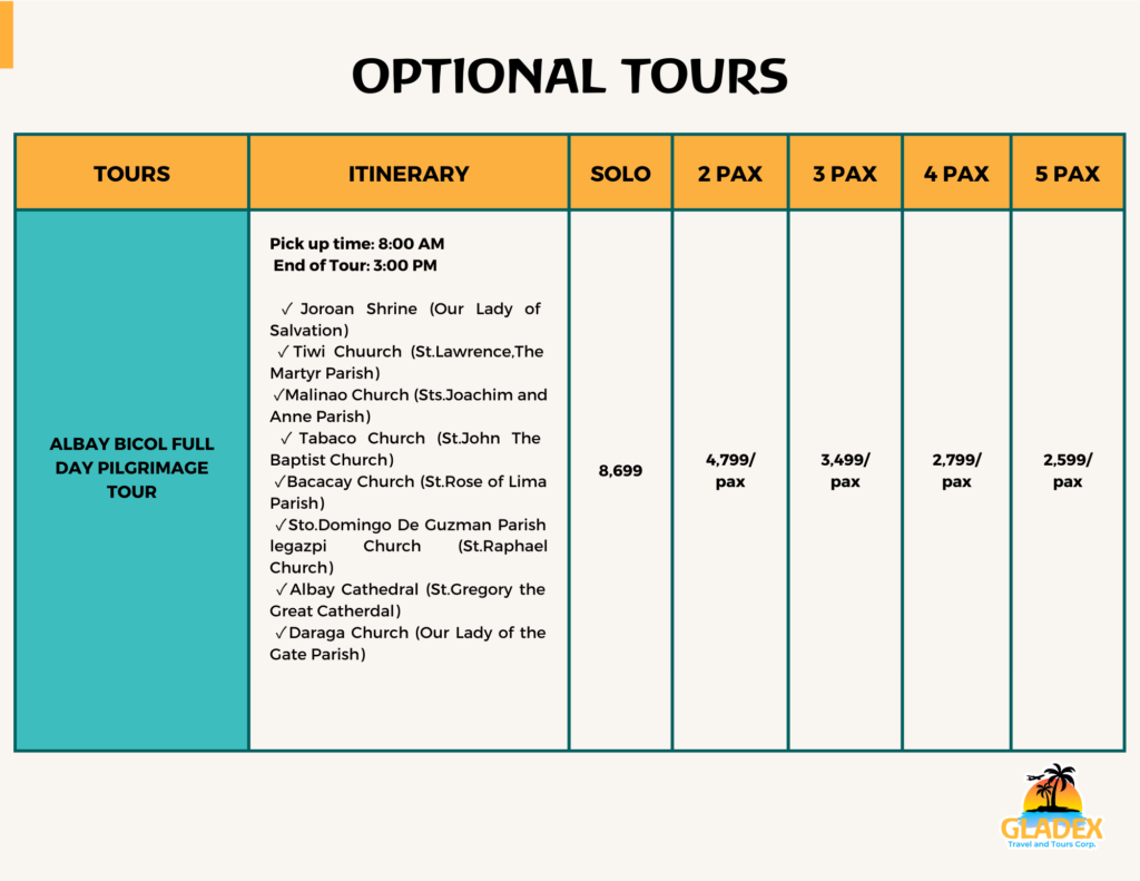 3D2N LEGAZPI PACKAGE 2: WHOLE DAY ALBAY BICOL TOUR WITH MAYON SKYLINE ...
