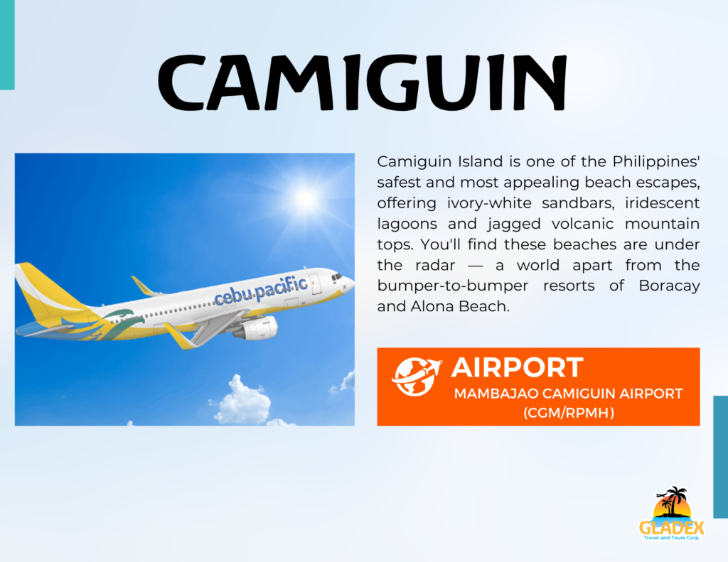 3D2N CAMIGUIN PACKAGE 2: WITH LANDTOURS – Gladex Travel and Tours Corp.